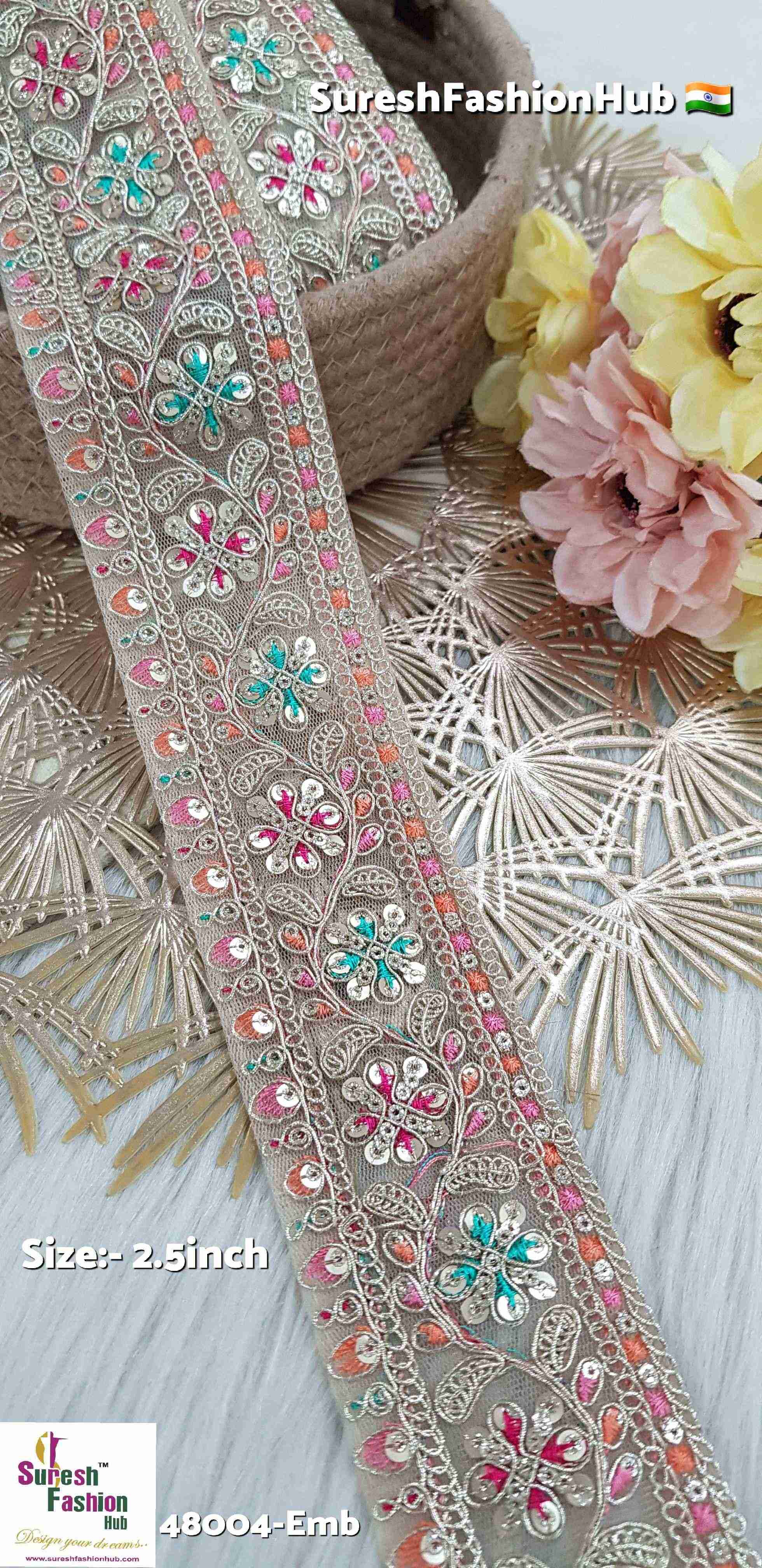 lvory Cream Sabya Luxe Floral Embroidery Lace