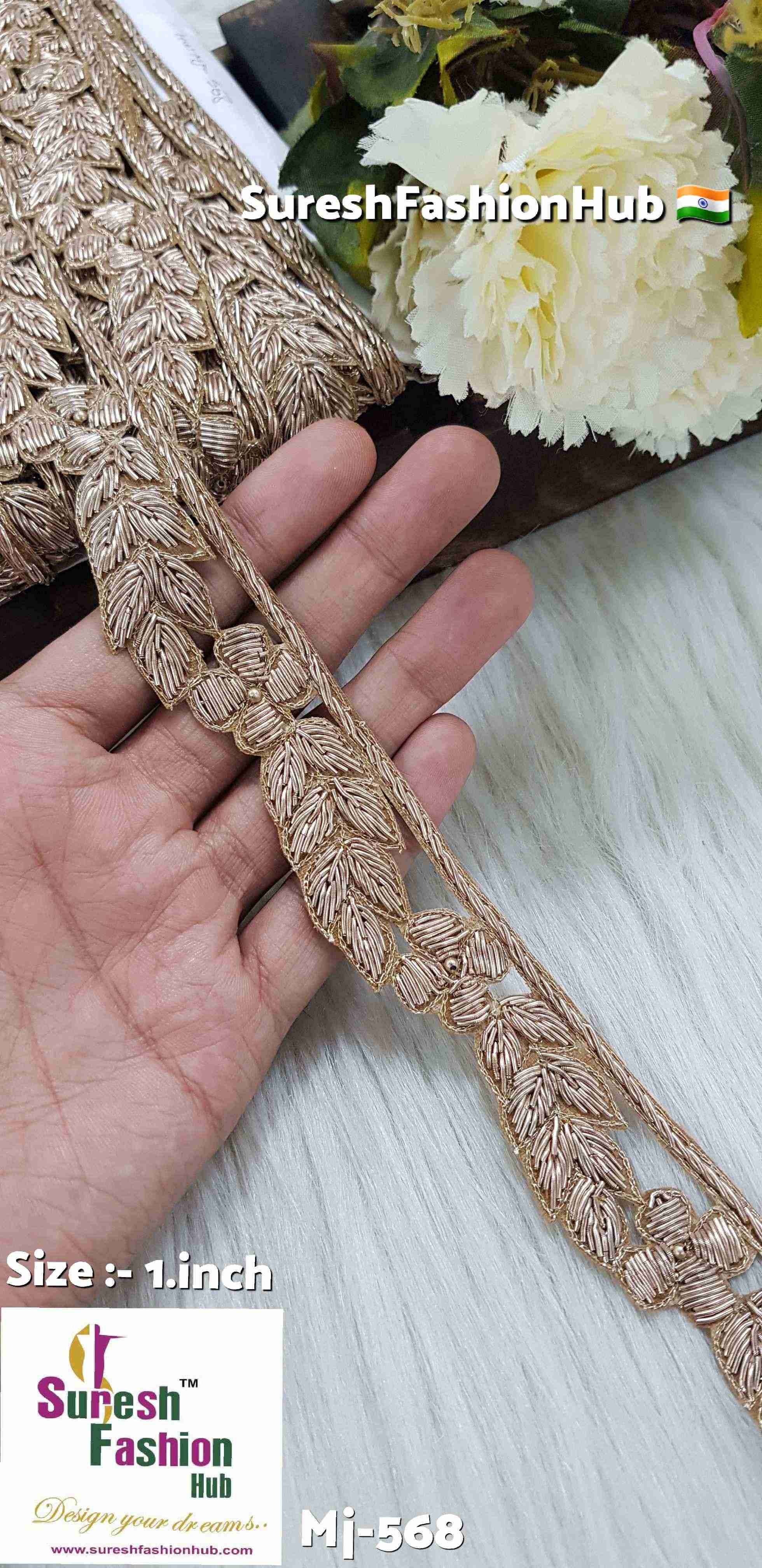 Zardosi Floral Leaf Lace