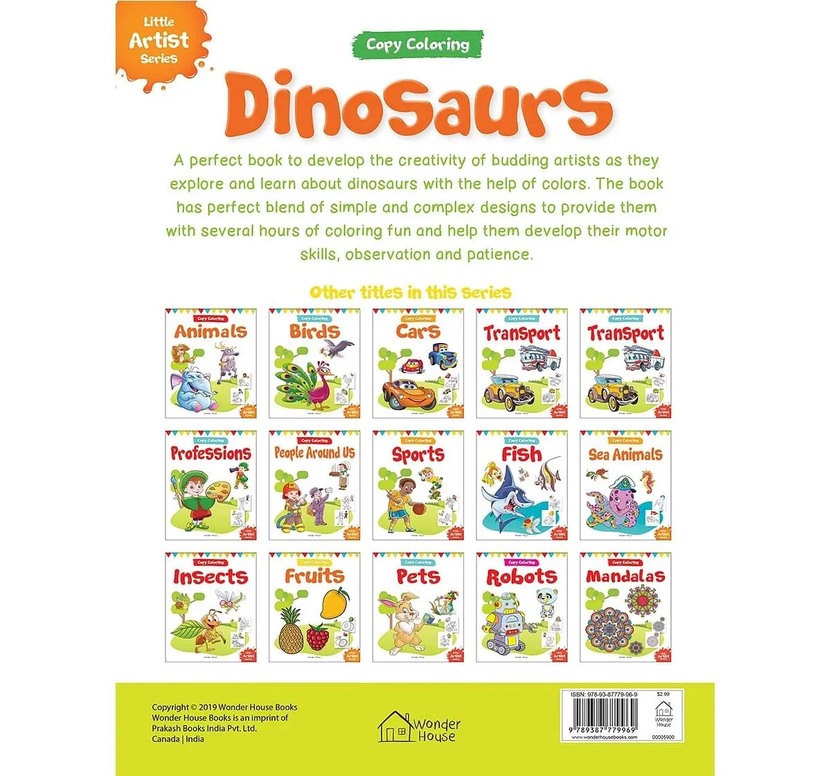 Wonder House Books Little Artist Series Dinosaurs Colour Books for kids 0M+, Multicolour