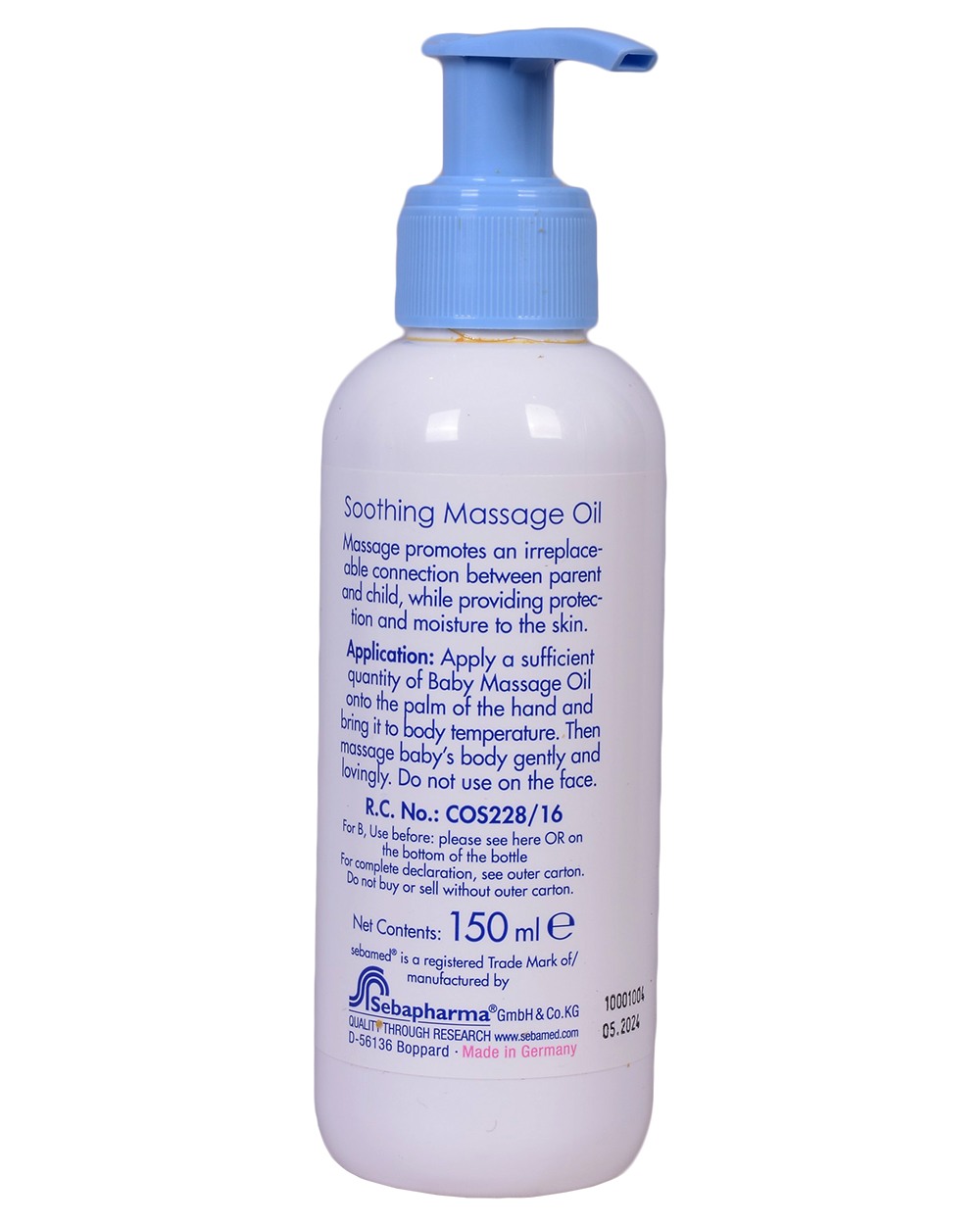 KIDS NIPPLE SEVAMED SEBAMED BABY OIL 150ml