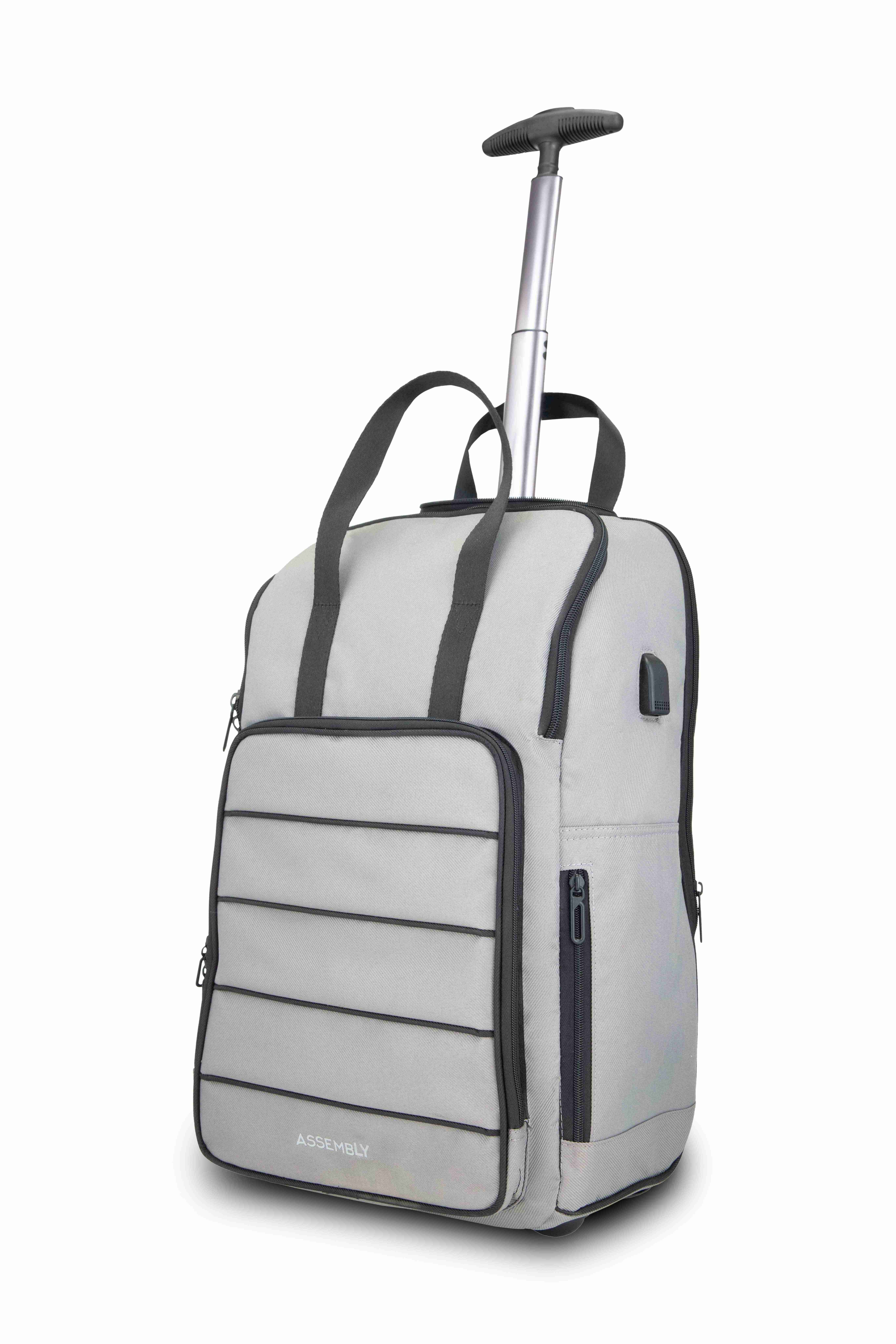 Assembly Grey Laptop Backpack Trolley (with USB Charging)