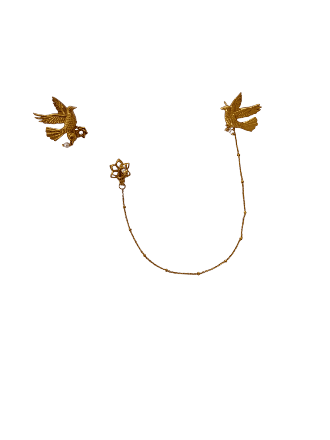 Panchee Studs with detachable nath-chain