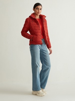 Rust Puffer Jacket