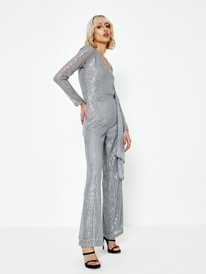 Silver Sequin Jumpsuit