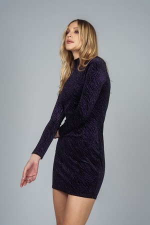 Textured Shimmer Cocktail Dress