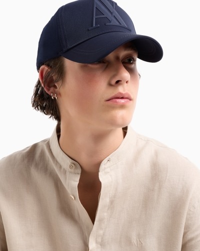 Baseball Cap With Tonal Rubber Logo