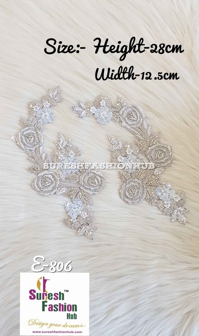 Glittering Bouquet Silver Patch