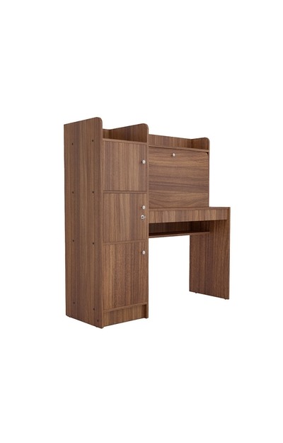 neudot Vision 3 Door Engineered Wood Study Table | Computer Table for ...