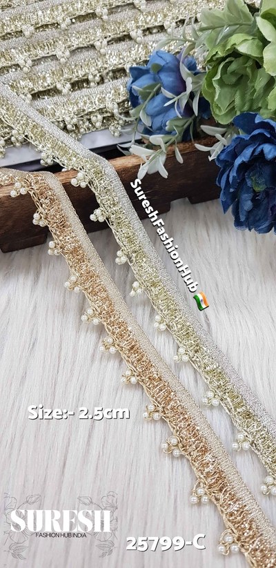 Golden Glow Jhalar Hanging Lace