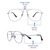 Full Rim Metal Aviator Silver Medium Vision Express 12080MF Eyeglasses