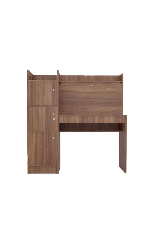 neudot Vision 3 Door Engineered Wood Study Table | Computer Table for ...