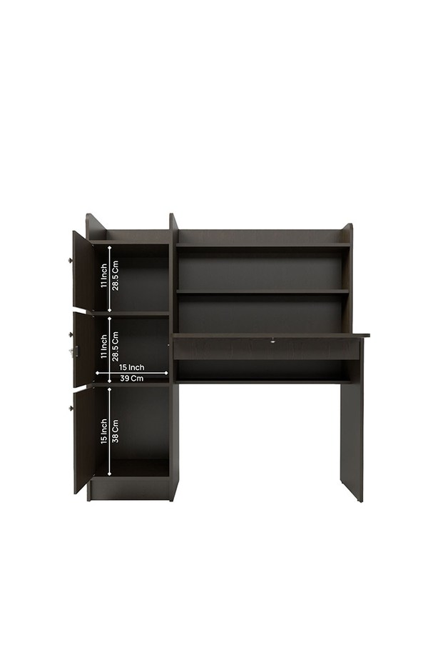 neudot Vision 3 Door Engineered Wood Study Table | Multi-Purpose Study ...