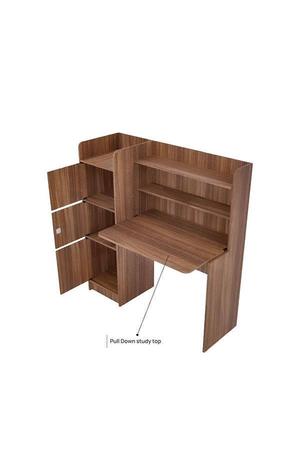 neudot Vision 3 Door Engineered Wood Study Table | Computer Table for ...