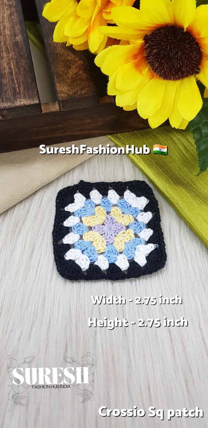 Cr-1 Handmade Crosio Square Patch (Black)