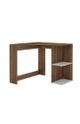 NEUDOT Cruze Corner Study Table - Leon Teak | Corner Study Table for ...